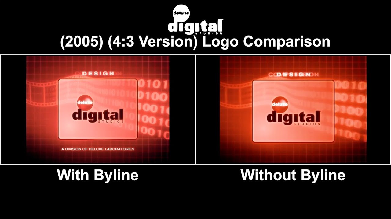 Deluxe Digital Studios (2005) (4:3 Version) Logo Comparison - YouTube