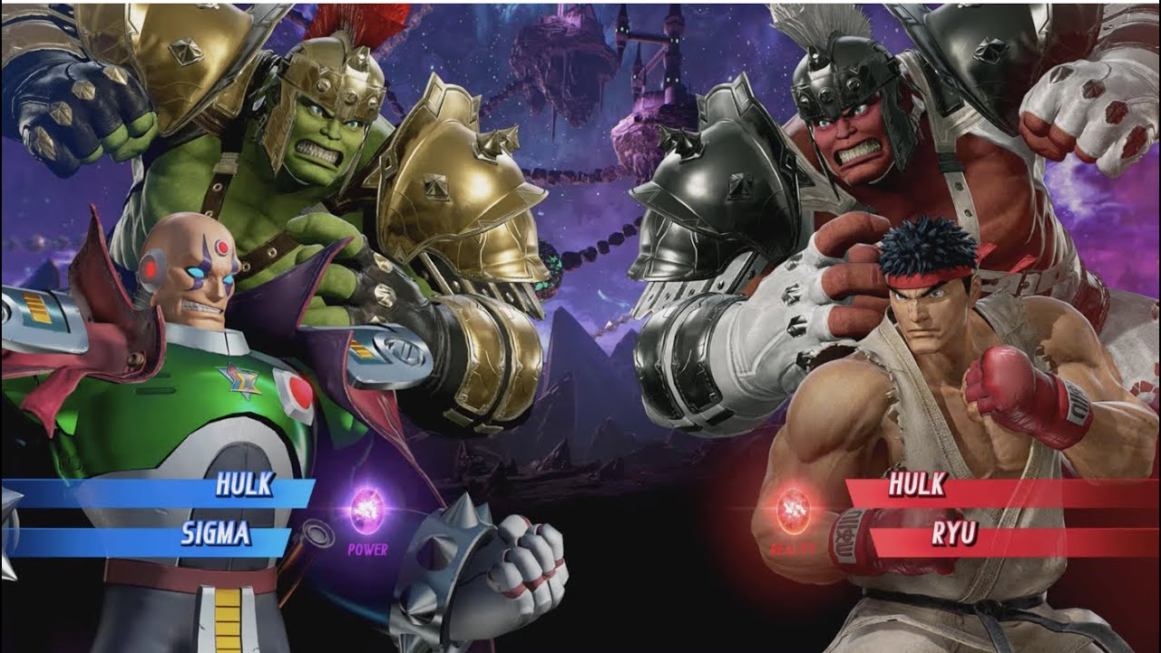 Gladiator Hulk and Sigma vs Red Gladiator Hulk and RYU - MARVEL VS ...