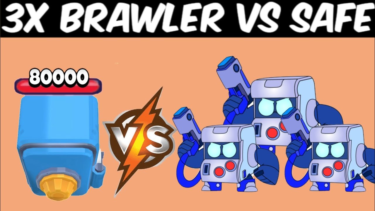3 of EVERY Brawler vs. Heist Safe! (NEW edition!!) Brawl Stars - YouTube