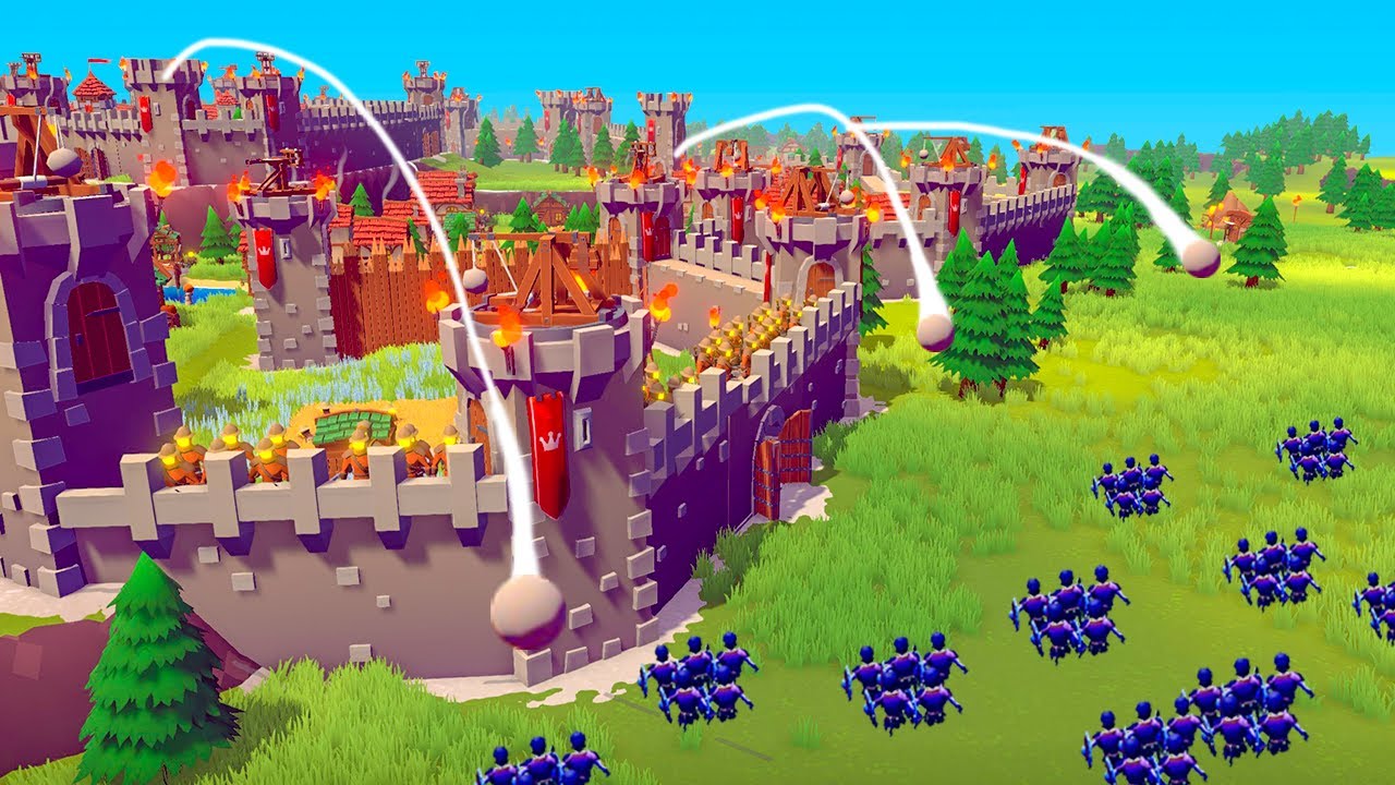 TREBUCHETS are the ULTIMATE DEFENSIVE WEAPON in Becastled! - YouTube