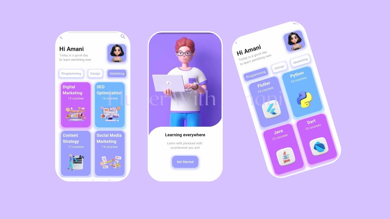 📚 Education App UI Design in Flutter - YouTube