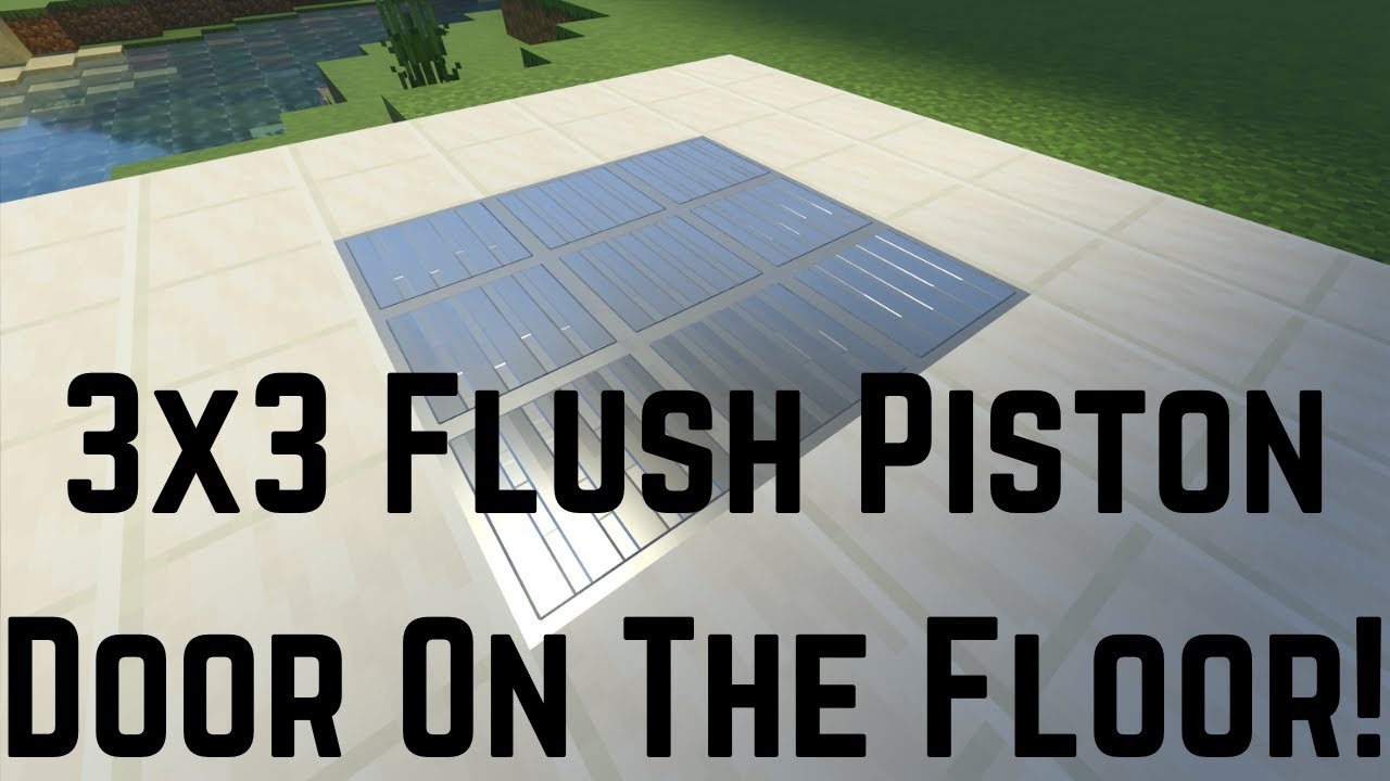 3x3 Flush Piston Door On The Floor! Minecraft Bedrock! - YouTube