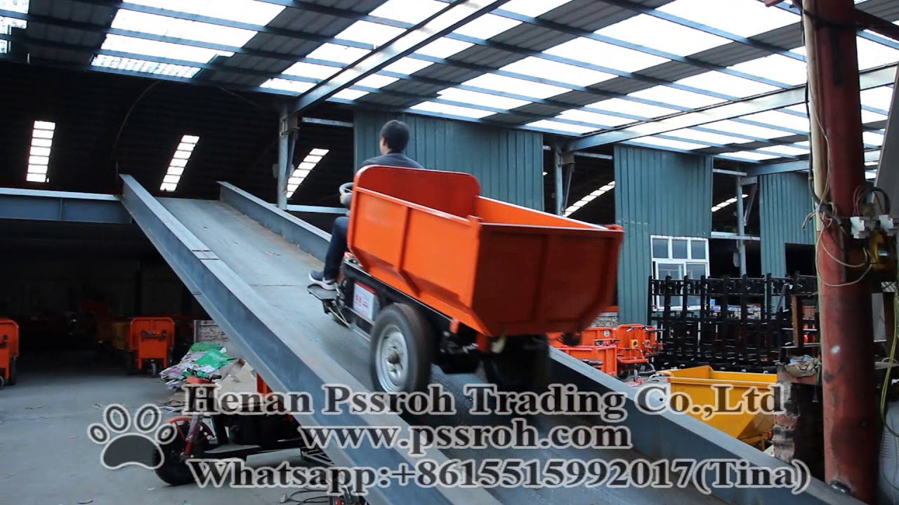 Small electric mine car climbing test, exported to Peru, Ecuador, etc ...