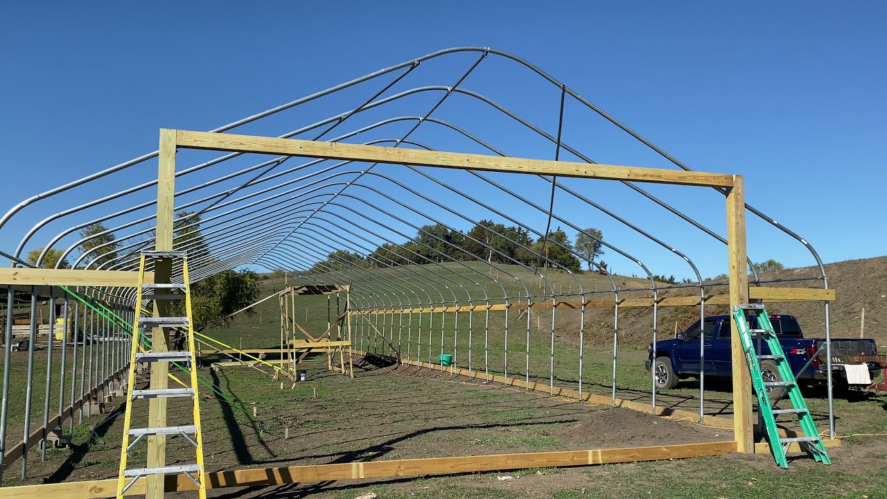 NRCS HIGH TUNNEL UPDATE PRE DOOR INSTALLATION. - YouTube