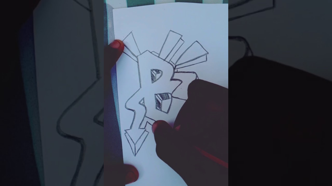 How to draw letter "B" - YouTube