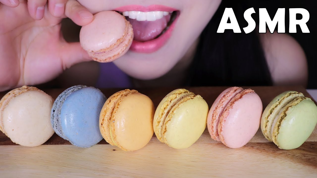 ASMR Eating No Talking | Macaron SOFT CRUNCHY FOOD | マカロンを食べる | Abbey ...