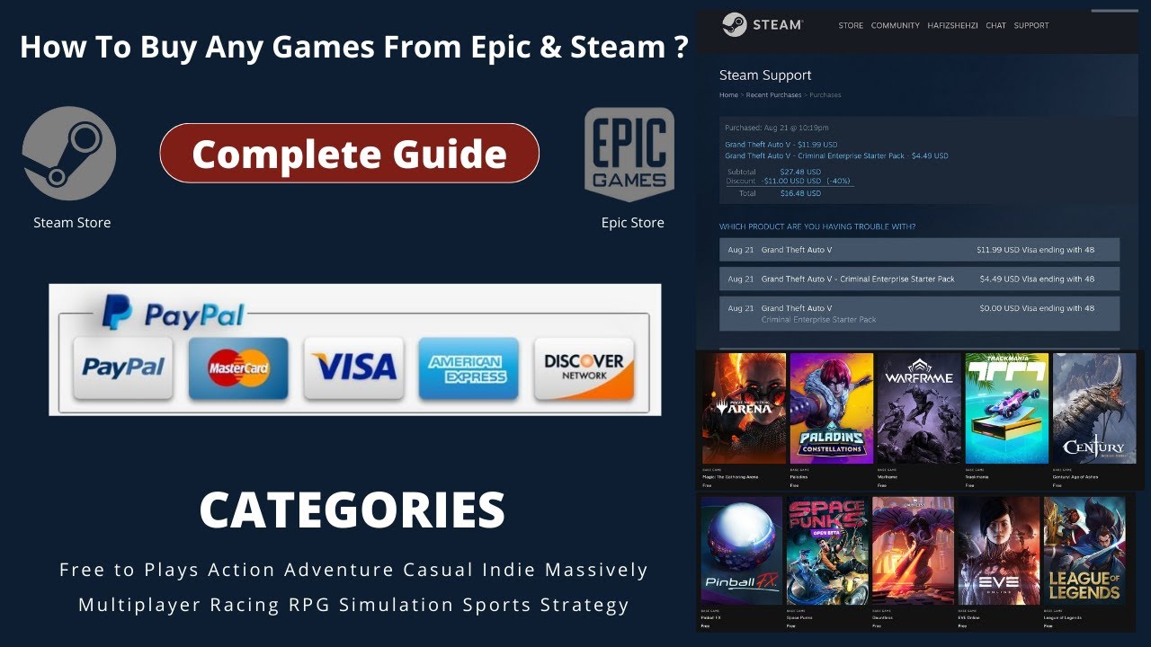 How To Buy Any Games From Epic & Steam By Using Debit/Credit Cards ...