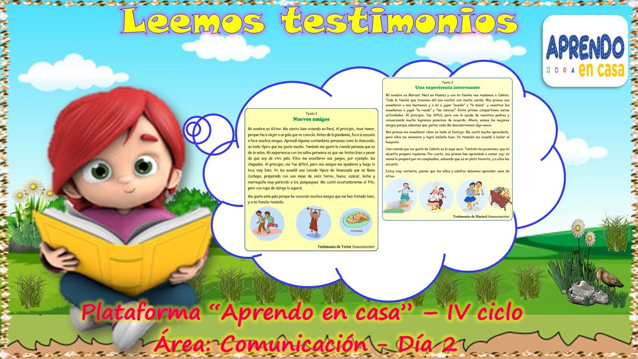 Leemos testimonios - aprendo en casa - 3° y 4° grado de primaria - YouTube