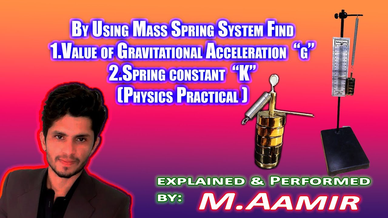 Spring Constant "K" & value of "g" Using Mass Spring System|#spring # ...