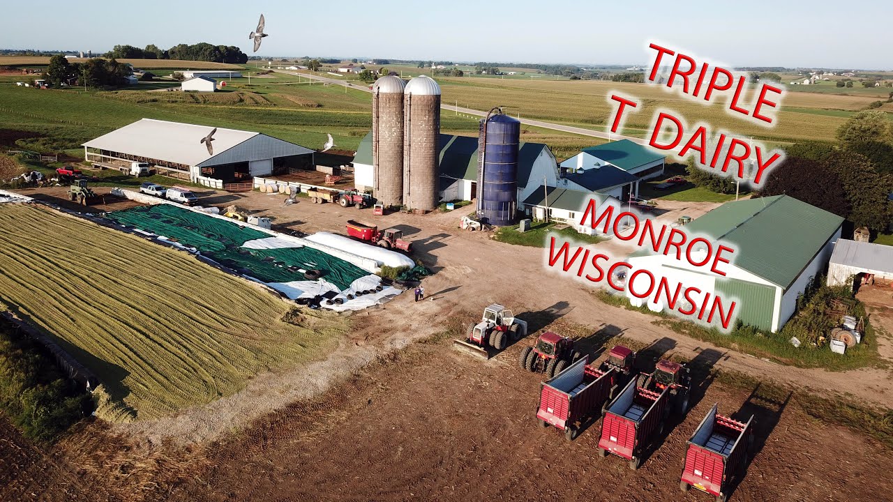 TRIPLE T Dairy Farm in Monroe Wisconsin | Aerial of the Treuthardt's ...