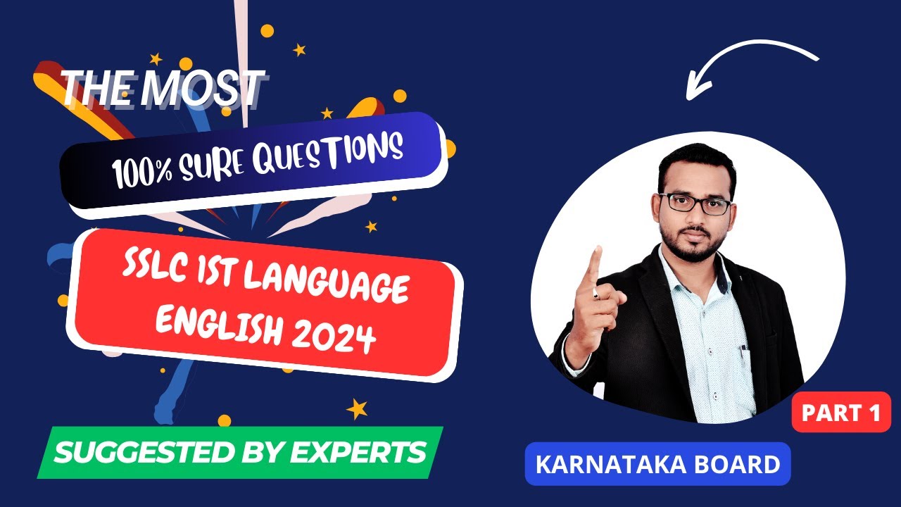 "SSLC 1st Language English 2024: Sure-shot Questions for Last Minute ...