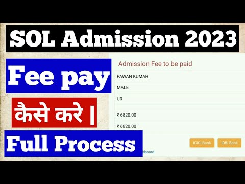 sol admission fees pay kaise Kare full process 2023 | how to pay sol ...