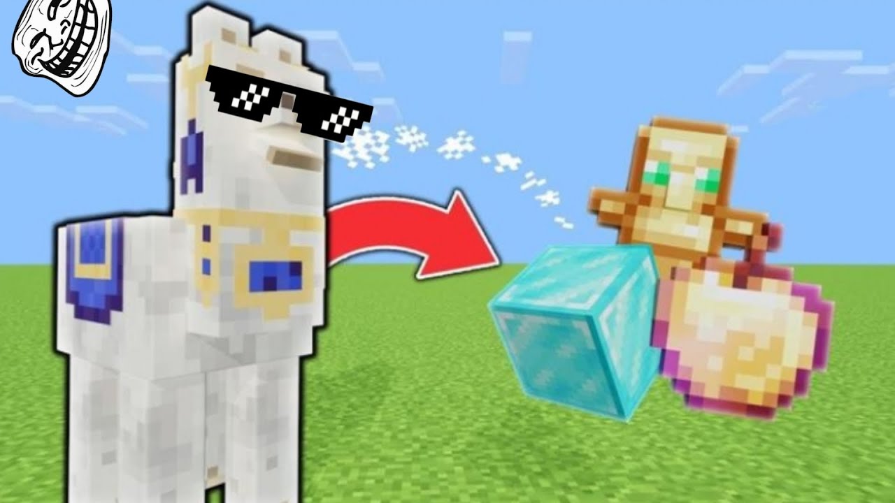 Minecraft but lama spit is op 🤡 - YouTube