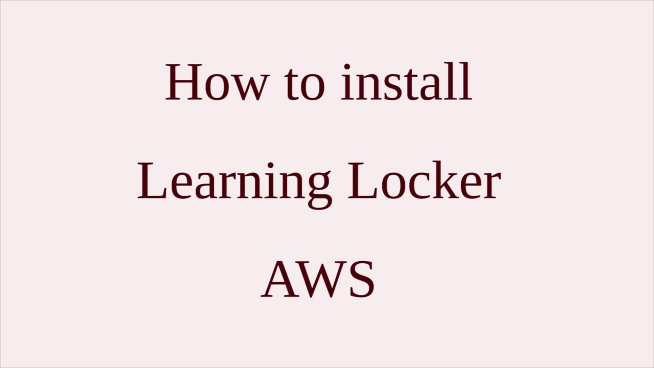 Learning Locker - YouTube