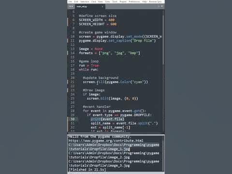 What does the DROPFILE event do in Pygame? #shorts - YouTube