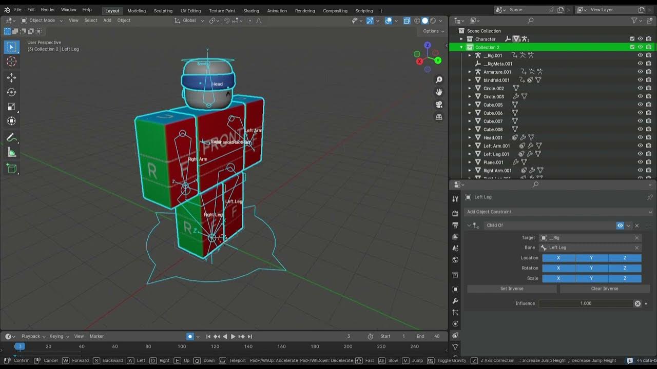 Roblox blender How to animate 2 Rigs - YouTube