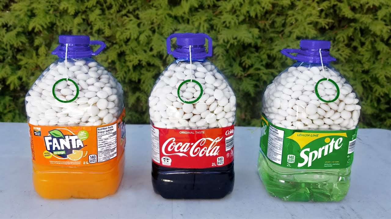 Experiment: Coca-Cola, Fanta, Sprite and Mentos - YouTube