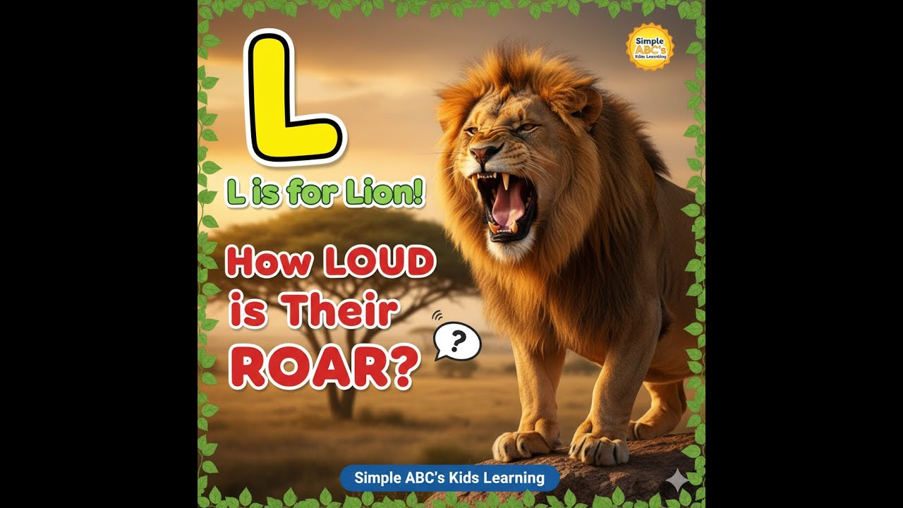 🦁 L is for Lion! How LOUD is Their ROAR?! 🤯 Safari Animal Facts for ...