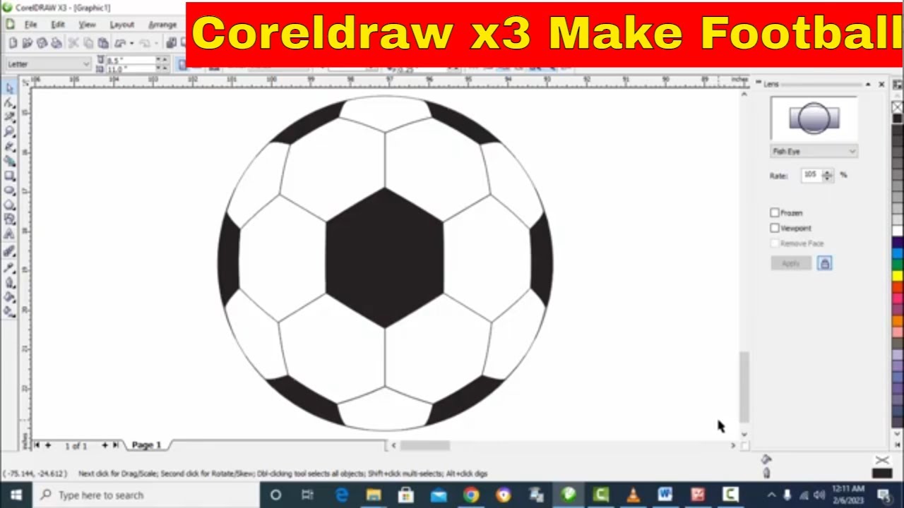 How to make football in coreldraw | football in coreldraw | make ...