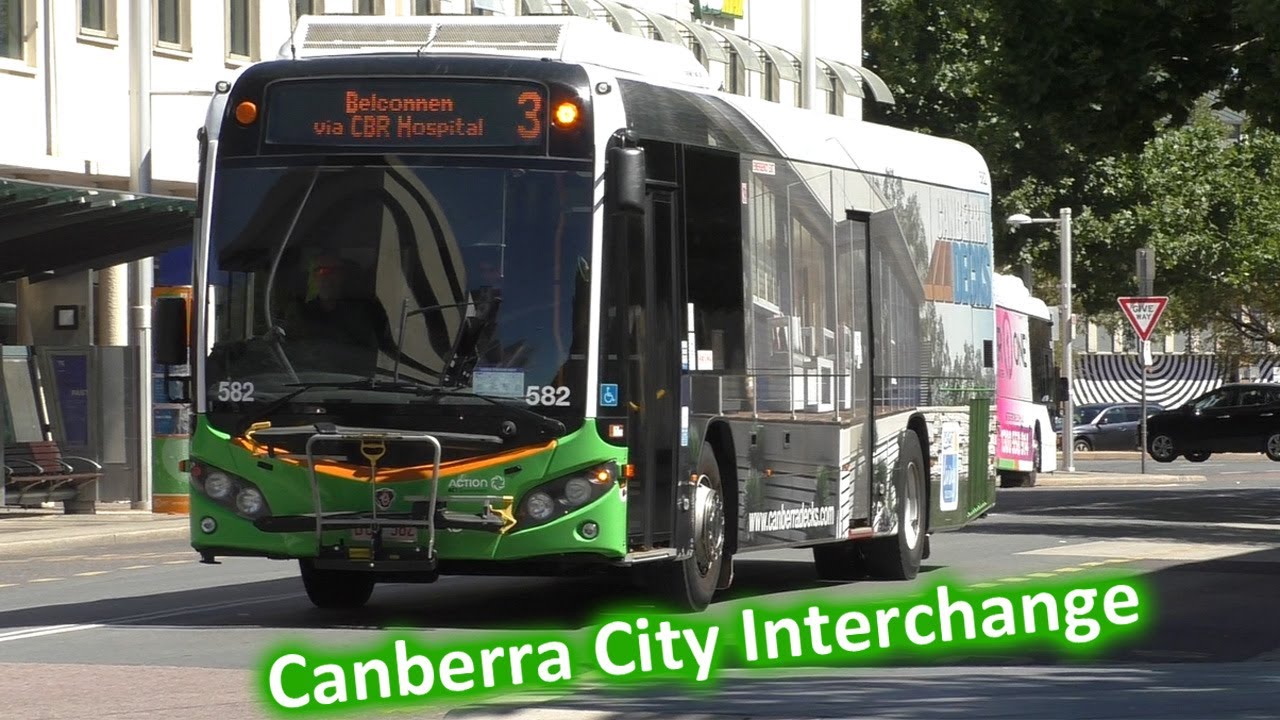 Buses at City Interchange; ACTION & QCity Transit - Canberra Transport ...