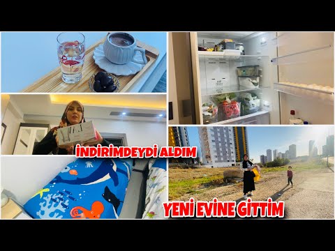 YENİ EVİNE GİTTİM-İNDİRİMDEYDİ ALDIM-GECE GECE BUZDOLABI TEMZİLİĞİ-YENİSİNİ SERDİM
