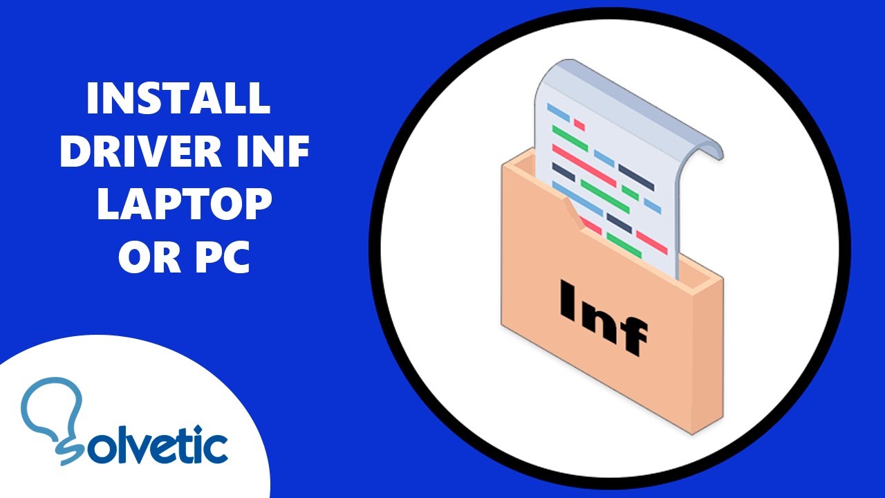 INSTALL DRIVER INF Laptop or PC - YouTube