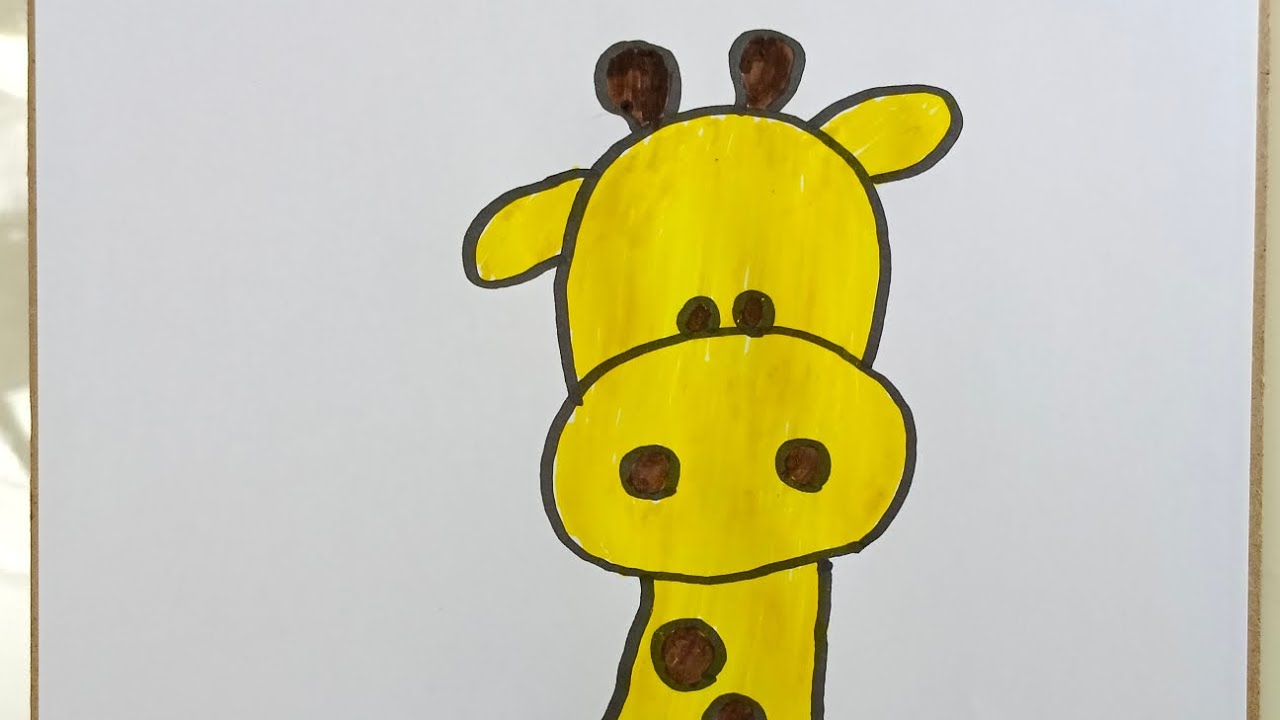 تعلم رسم زرافة خطوة بخطوة👨🎨 رسم رسمتي تعليمالرسمللاطفال Art Artist Drawing Giraffe