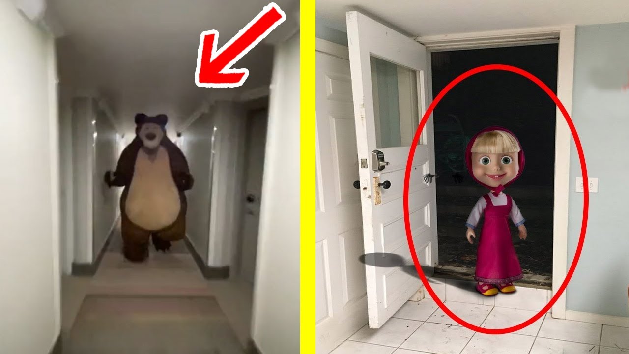 5 MASHA Y EL OSO CAPTADOS EN CAMARA - YouTube