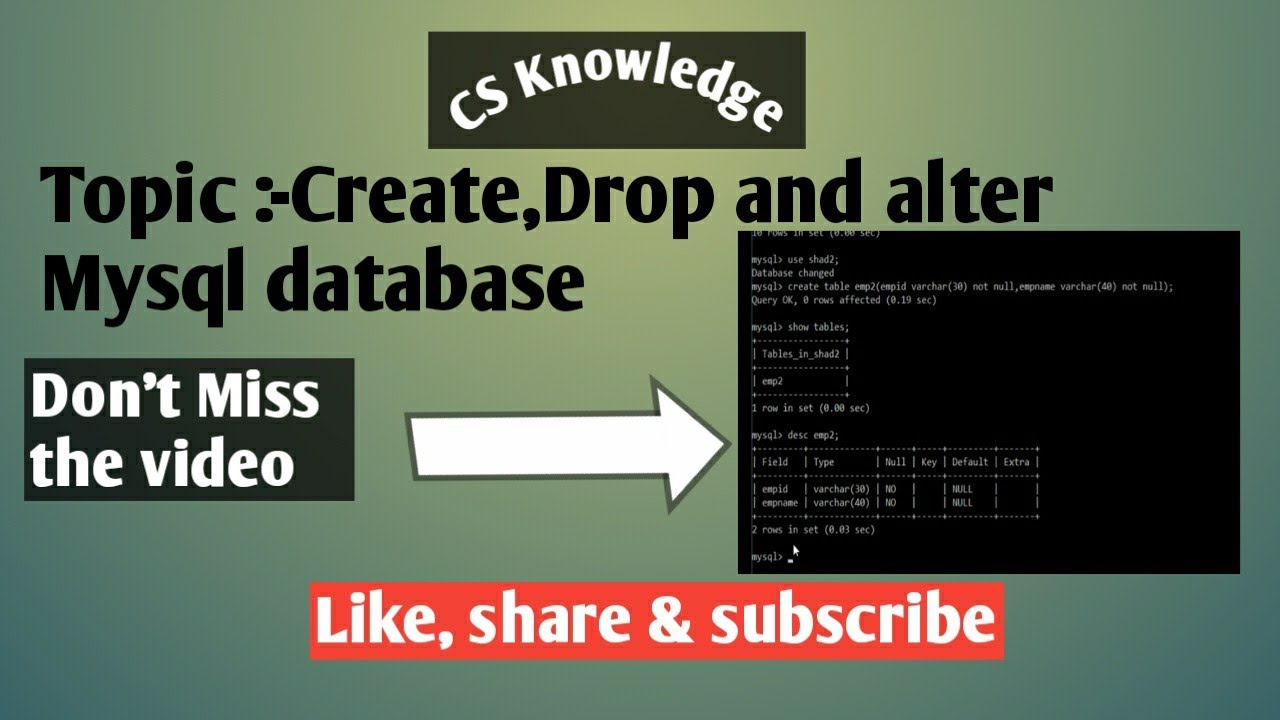 Create And Drop Database Alter Table In Mysql Part 2 YouTube create-and-drop-database-alter-table-in-mysql-part-2-youtube