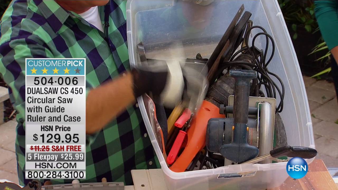 DUALSAW CS 450 Circular Saw with Guide Ruler and Case - YouTube