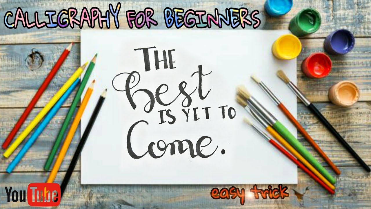 Easy calligraphy tricks for BEGINNERS..! - YouTube