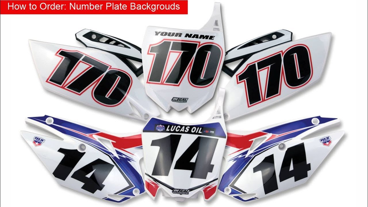 How to order DeCal Works Number Plate Backgrounds - YouTube