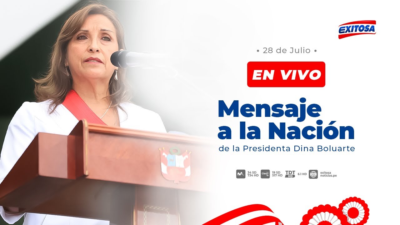 🔴🔵 MENSAJE A LA NACIÓN DE LA PRESIDENTA DINA BOLUARTE 🔴 EN VIVO | 28/07 ...