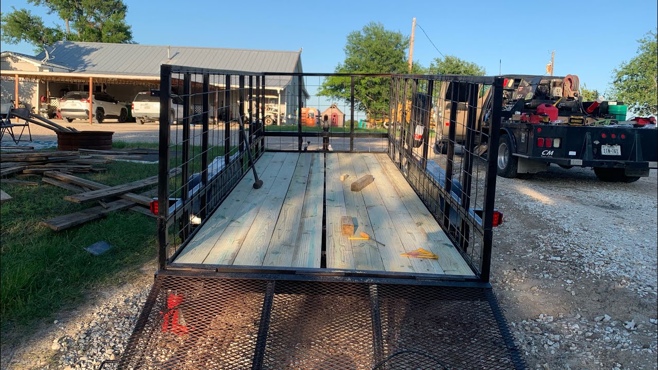 How to replace wood in utility trailer with out welding - YouTube