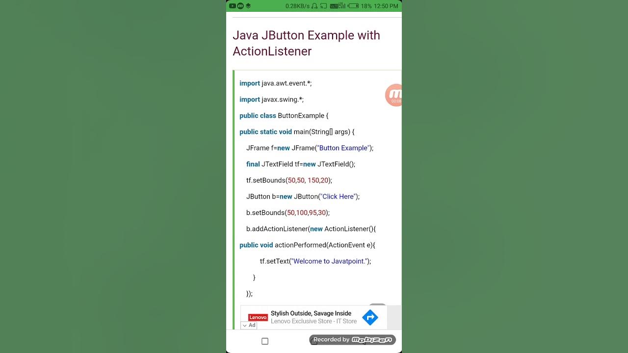 Java JButton(2) - YouTube