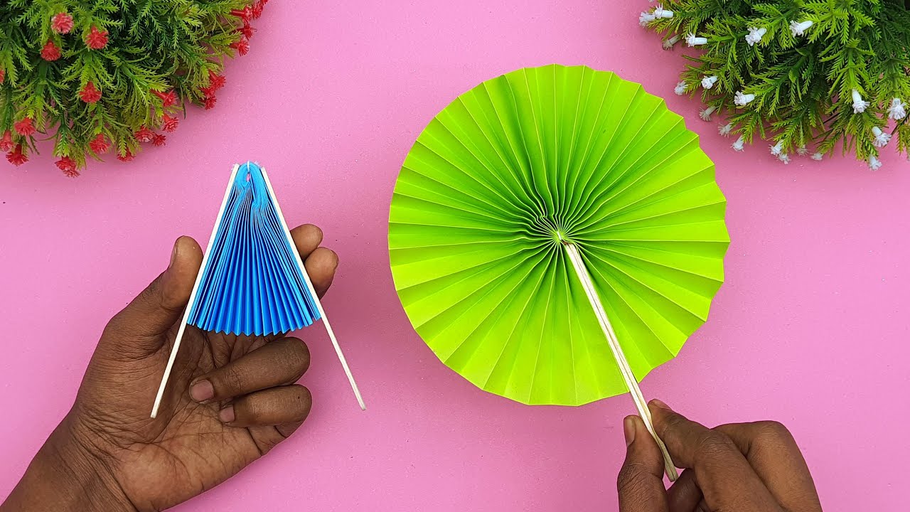 DIY How to Make Easy Paper Hand Fan | Summer Special Paper Toy Fan ...
