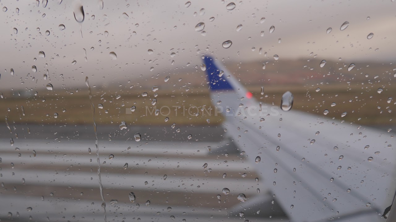 Airplane Window Rain Drops Free Stock Footage - YouTube