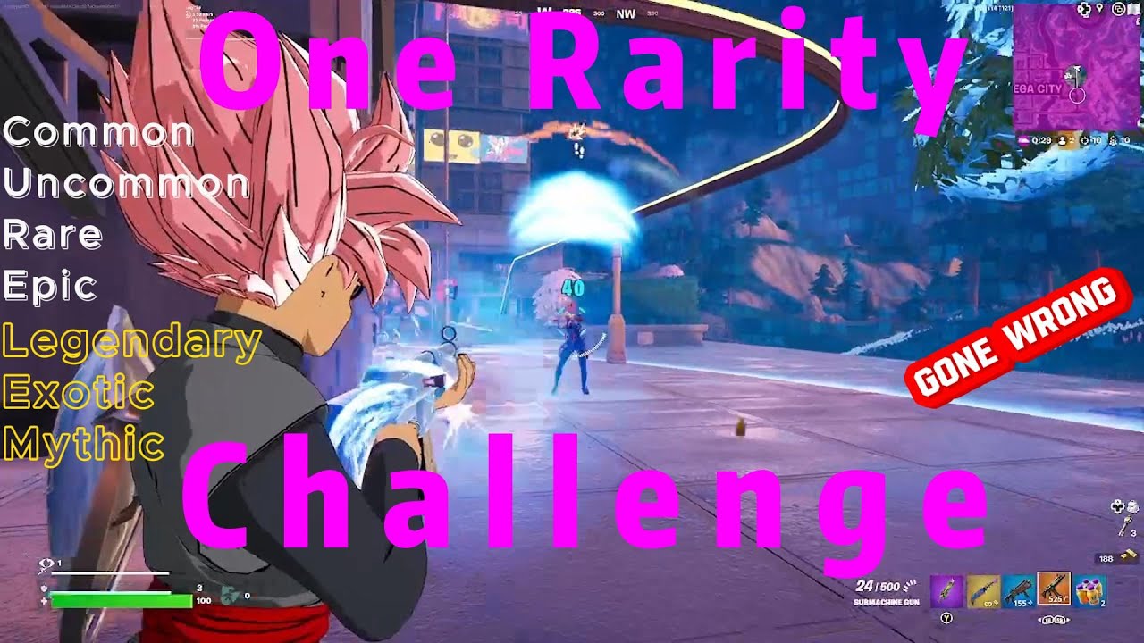 The One Rarity Challenge Fortnite (Gone Wrong) - YouTube