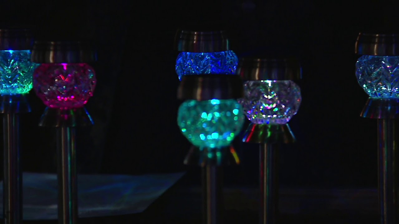 Solithia Set of 8 Solar Mandala Pathway or Tabletop Lights on QVC - YouTube