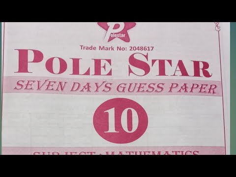 class 10th math Pole star Part-A full solve 2023-2024 - YouTube
