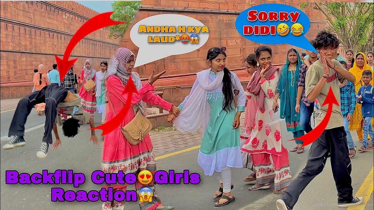 Backflip Cute 🥰 Girls Reaction 🤯😱 || Backflip in public || Flip in ...