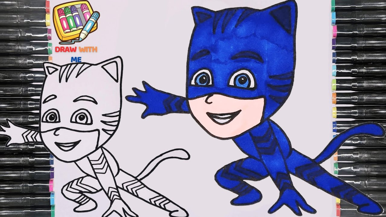 PJ Masks Fan Art How to Draw Catboy - YouTube