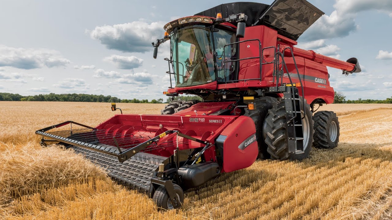 "Case IH Combine Harvester: Power in the Field Harvesting Corn & Wheat ...