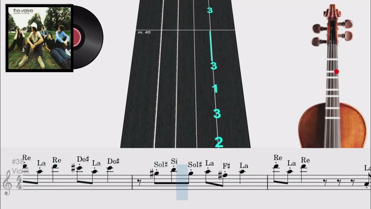 Bitter Sweet Symphony | Violín 🎻 Play Along | TUTORIAL | TABLATURA - YouTube