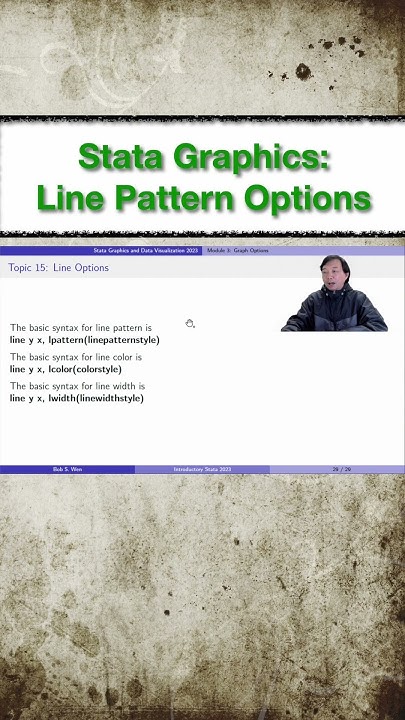 Stata Graphics: Line Pattern Options - YouTube