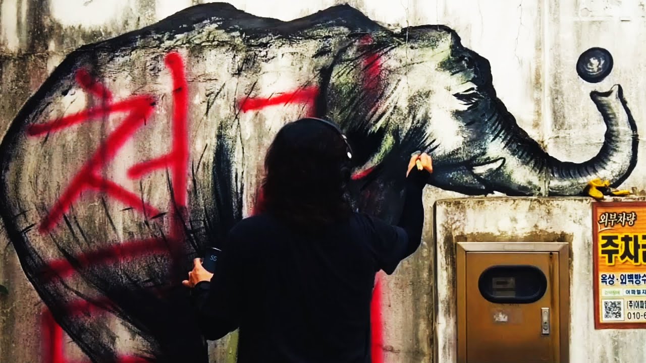 Draw an elephant of hope / 희망의 그림 / 희망의 예술 - YouTube