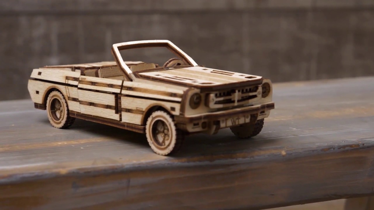 "Cabriolet" - Wood Trick model car kit for adults - YouTube