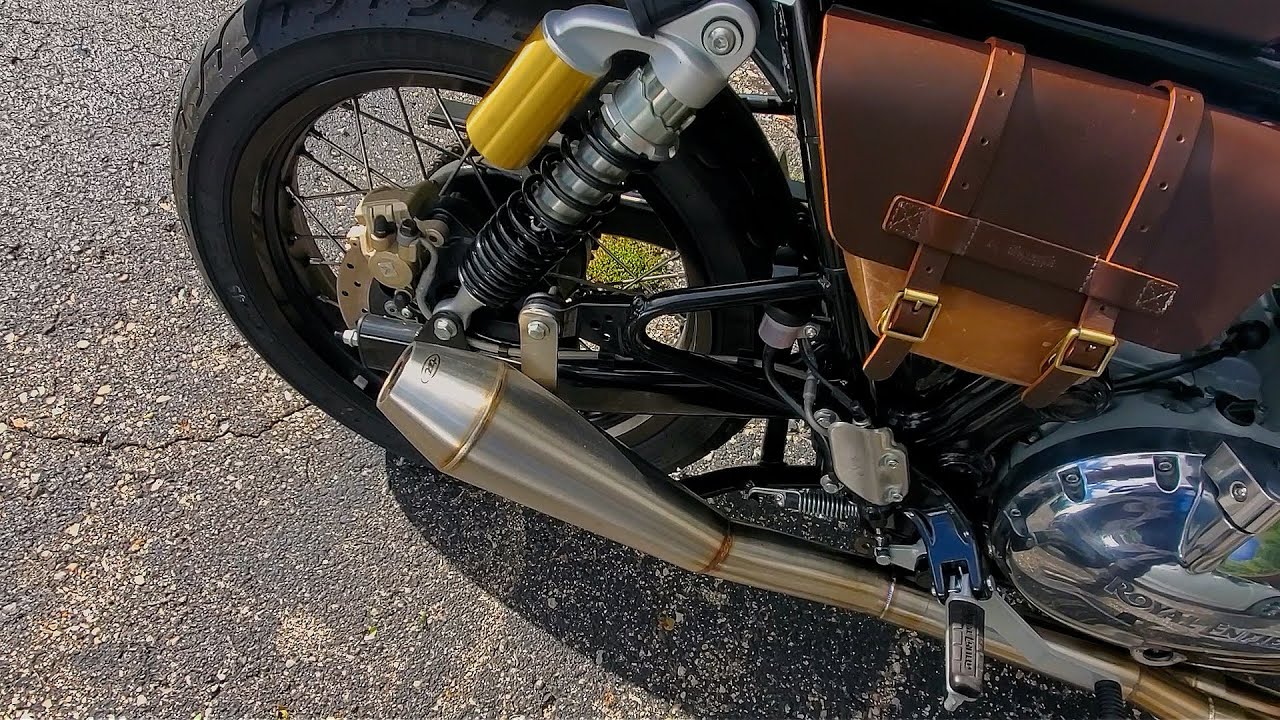 Royal Enfield INT650. Tec 2 into 1 Exhaust Baffle Comparison. - YouTube