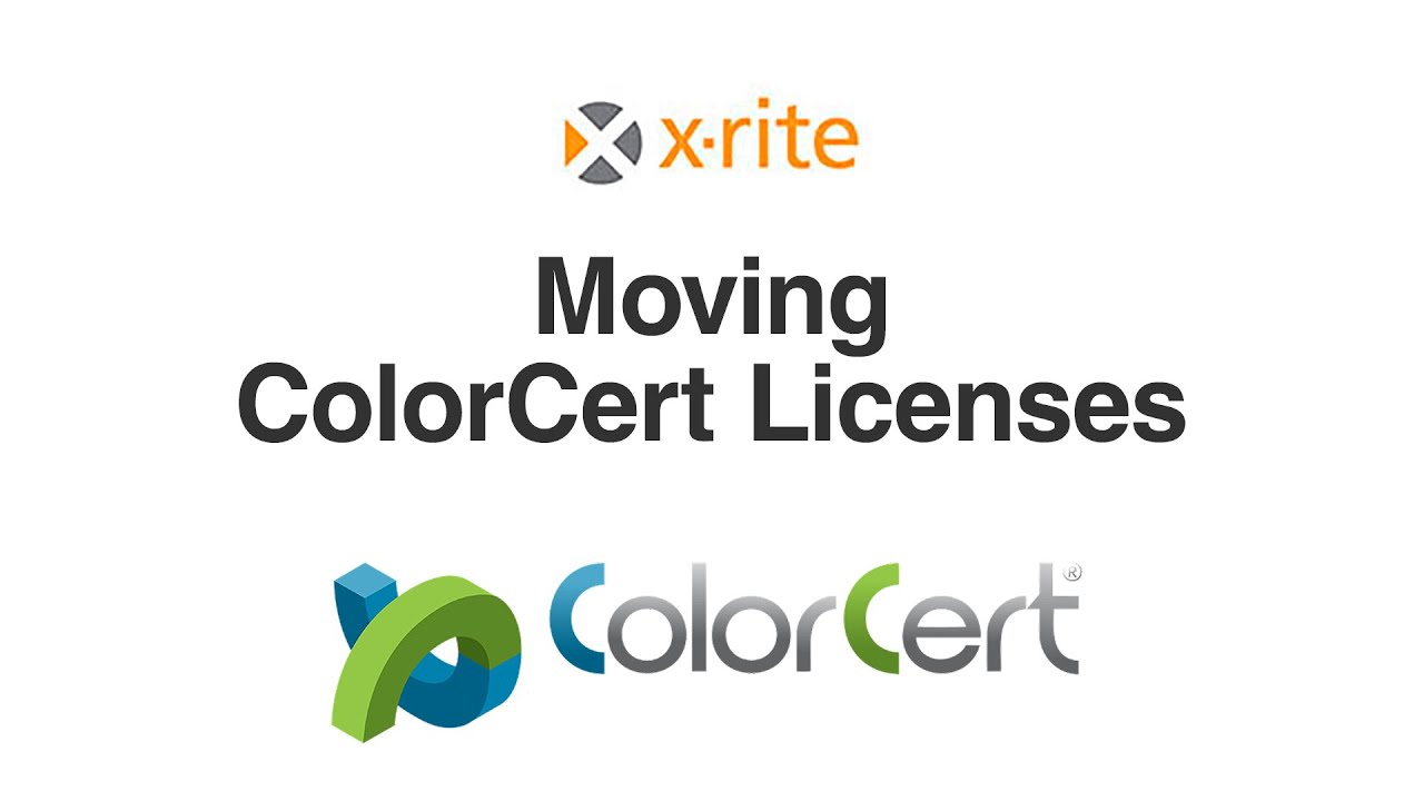 Moving ColorCert Licenses - YouTube