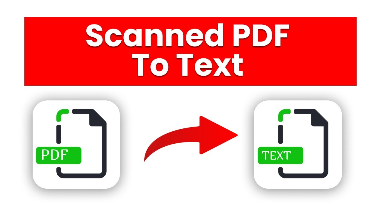 How to Convert Scanned PDF to Text - YouTube